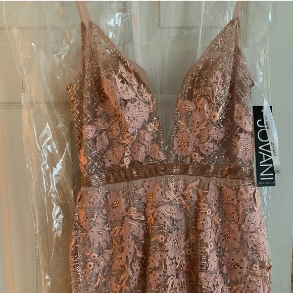 Jovani Dresses New Jovani Formal Long Fit N Flare Gown In Rose Gold 6052